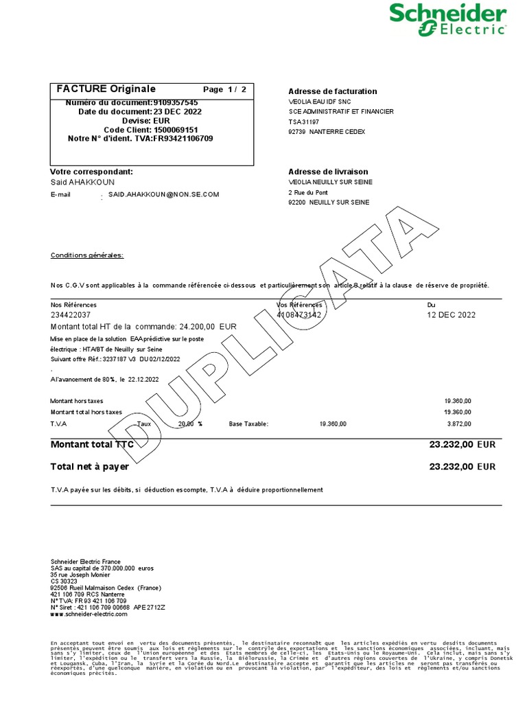 FACTURE Originale | PDF