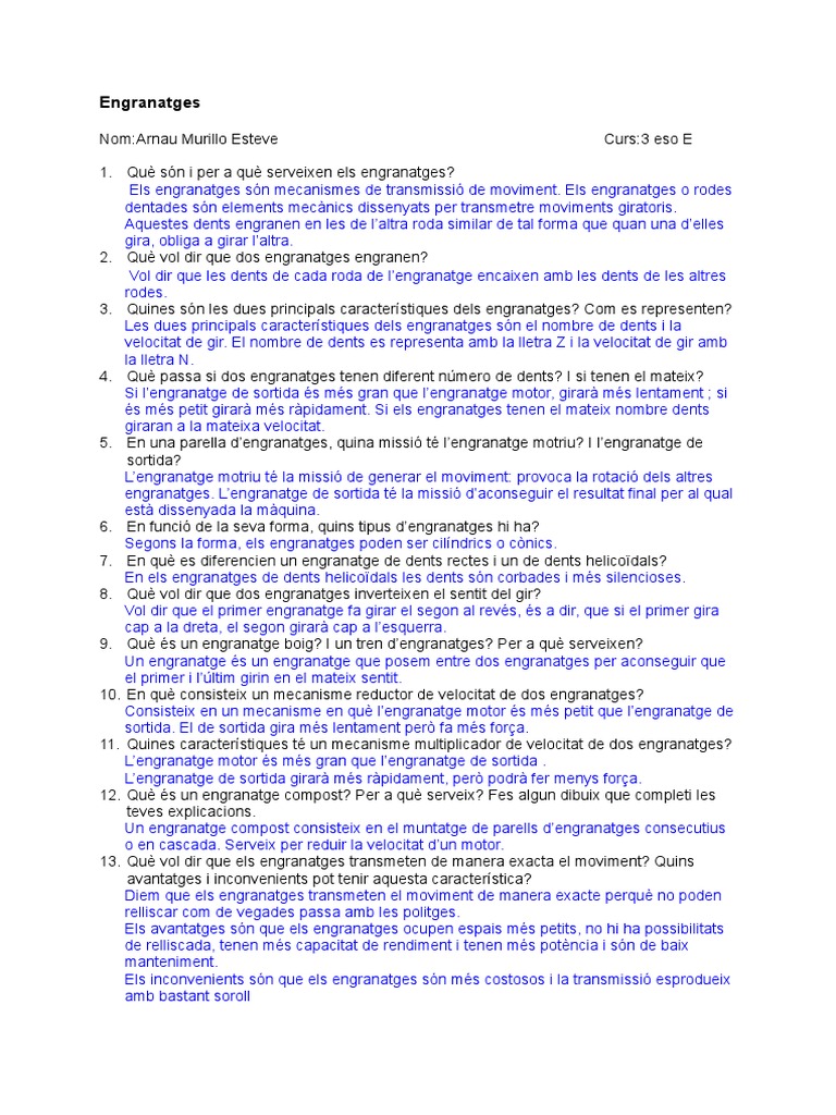 Engranatges | PDF