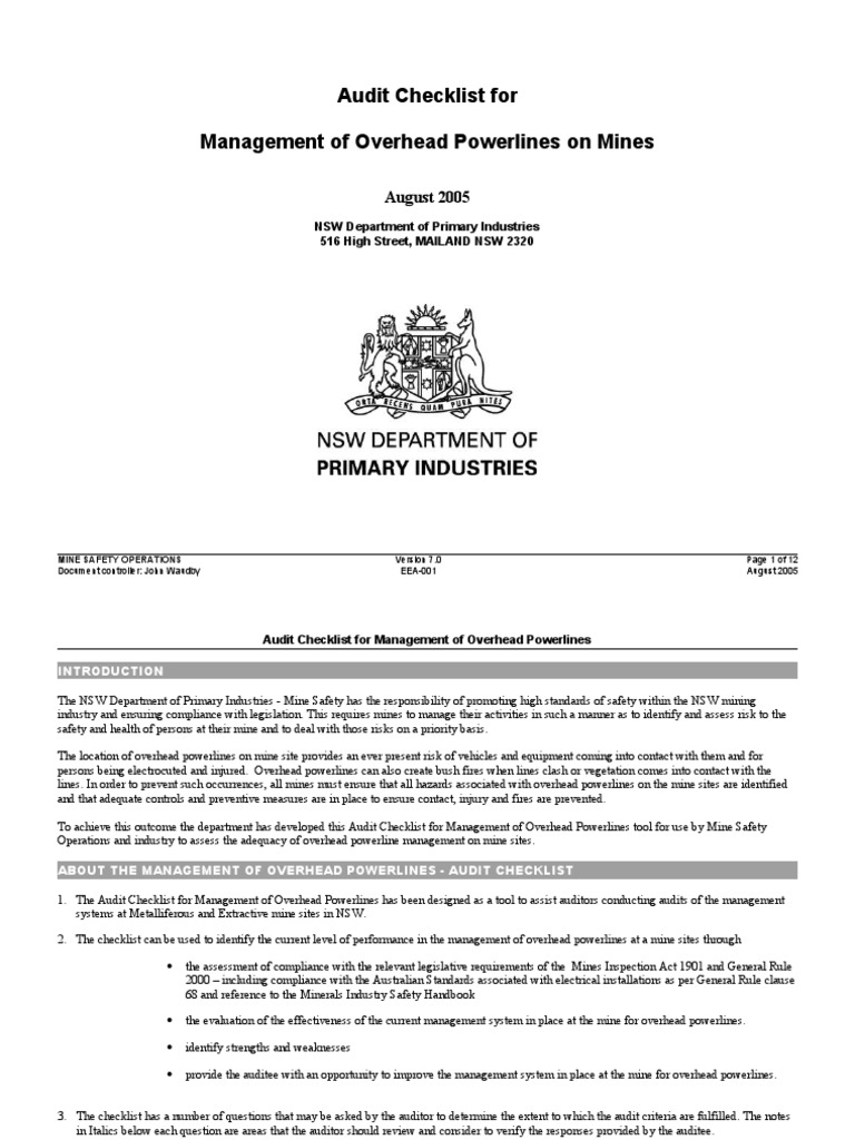 HT Checklist | PDF | Audit | Safety