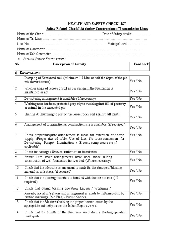annexure-06-hse-checklists | PDF | Electrical Wiring | Switch