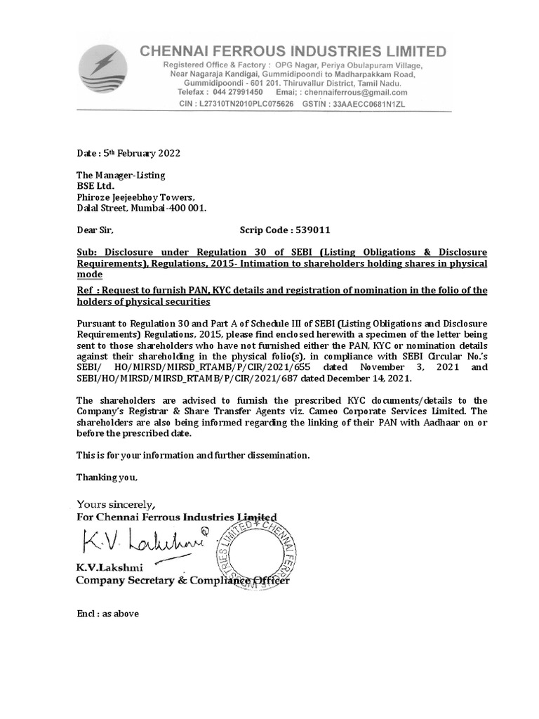 KYC and PAN Update for Shareholders | PDF | Identity Document ...