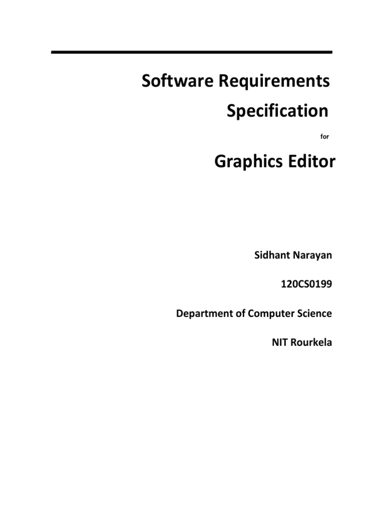 Srs For Graphics Editor | PDF | Graphical User Interfaces | Graphics