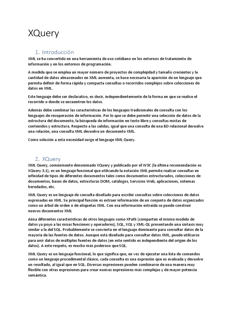 UD8 2 XQuery1 | PDF | Xml | X camino