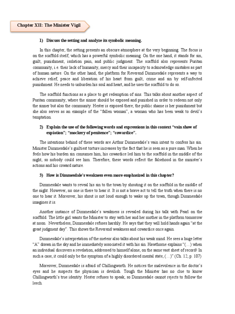Guias CH 12 To 17 | PDF | The Scarlet Letter
