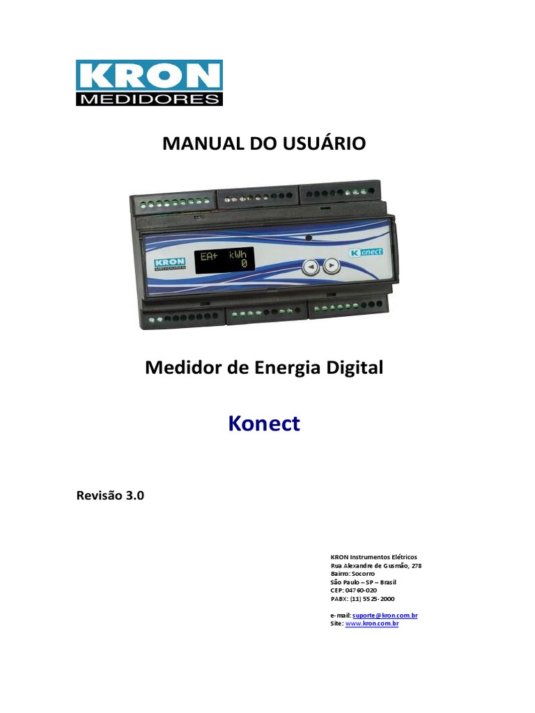 Manual Kron - Konect | PDF | Energia elétrica | Potência (Física)