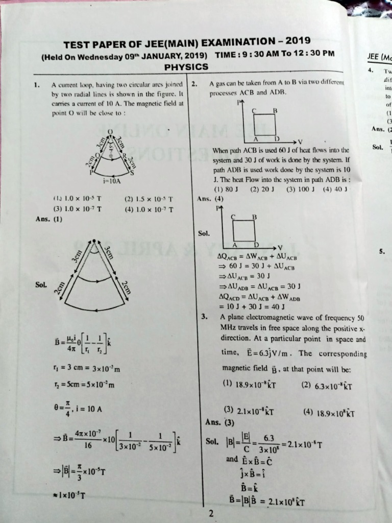 Jee 2019 | PDF