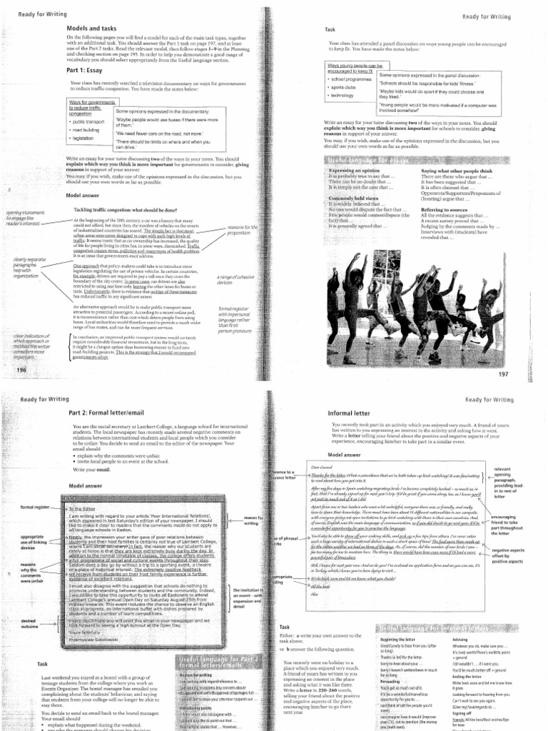 CAE - Writing - Ready For CAE - ALL - Samples Plus Tips | PDF