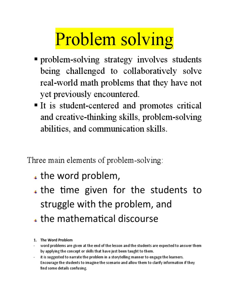 Problem Solving | PDF | Communication | Cognitive Science