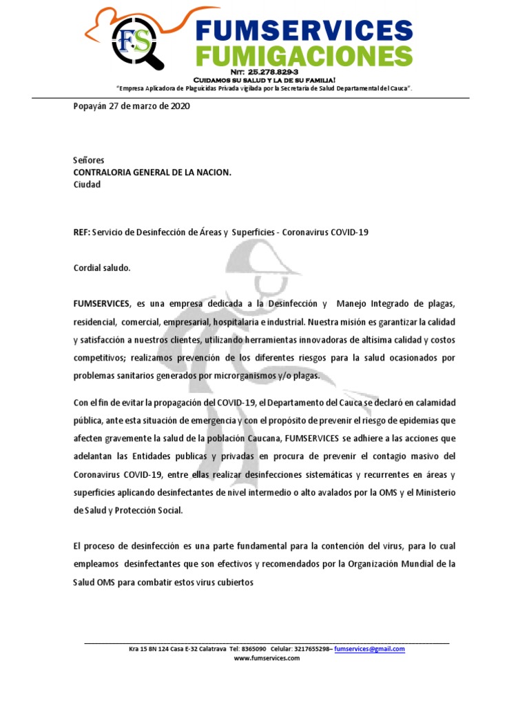 Fumigacion y Desinfeccion | PDF | Virus | Especialidades Medicas