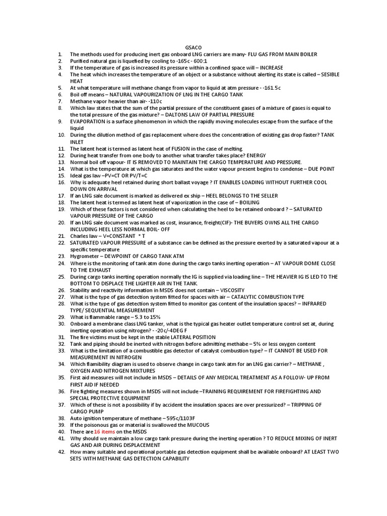 Gsaco Exit 2 | PDF | Liquefied Natural Gas | Oil Tanker