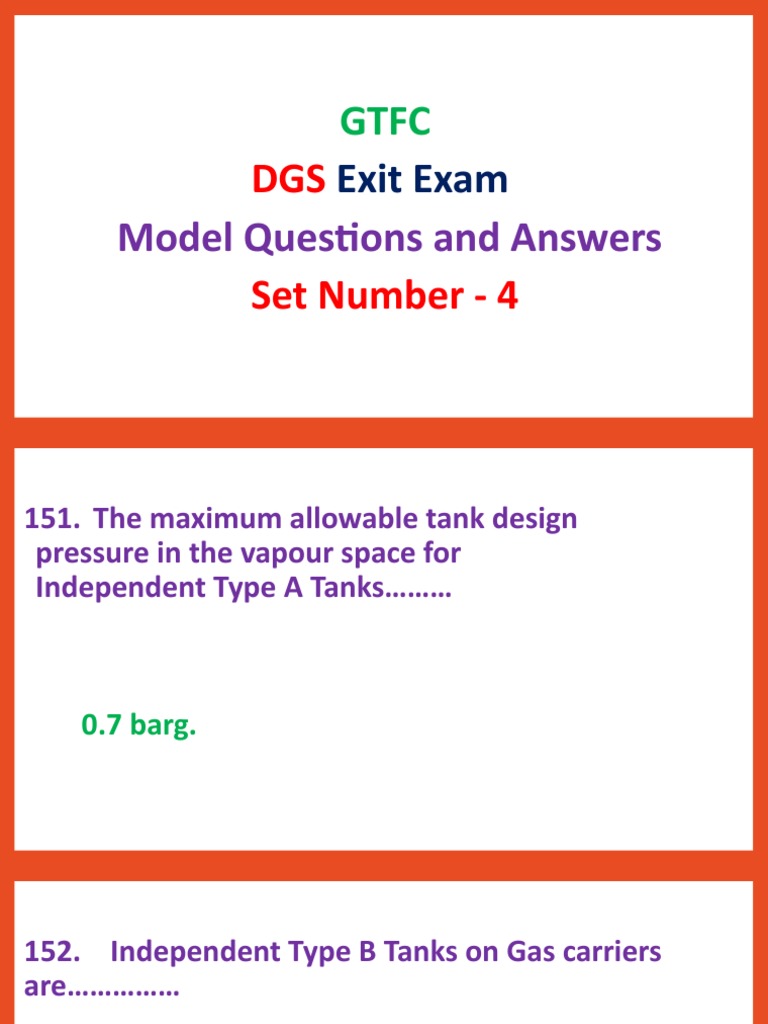 GTFC Exit Exam Model Q and A - 4 | PDF | Propane | Materials
