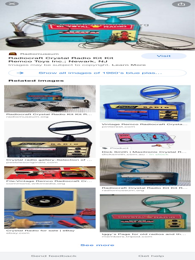 1960's Blue Plastic Crystal Radio Kit - Google Search | PDF