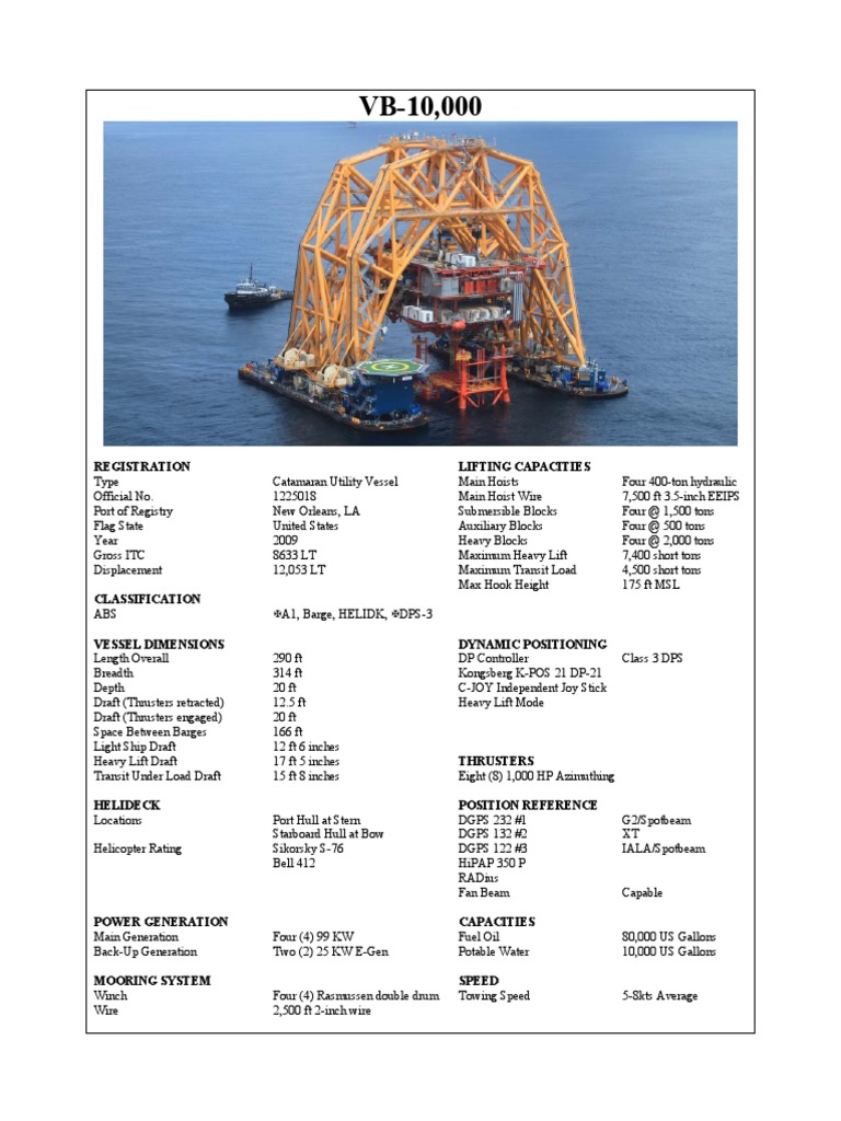 VB-10000 Specification Sheet | Download Free PDF | Ships | Watercraft