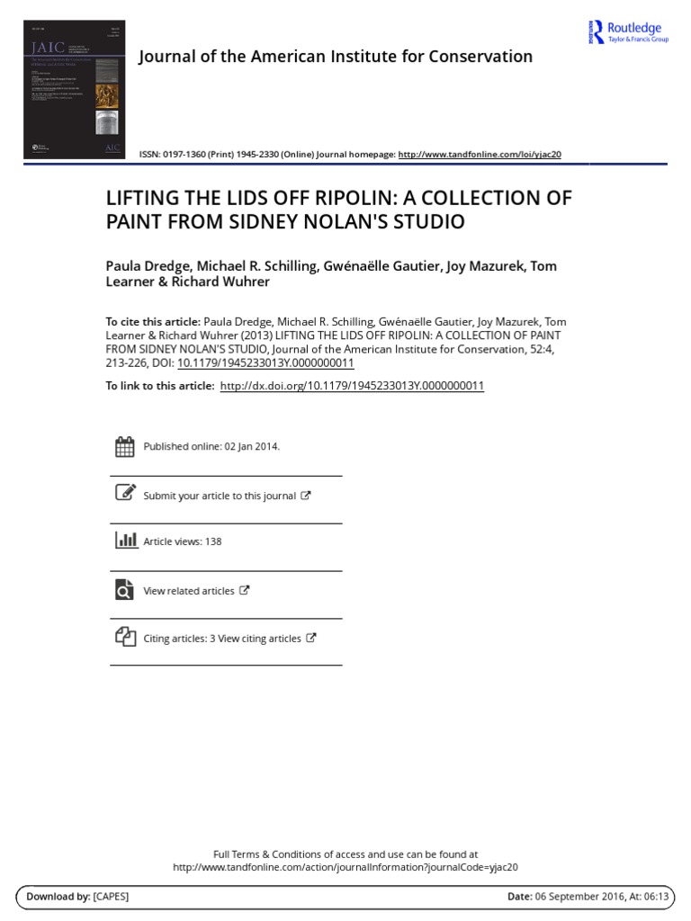 Lifting The Lids Off Ripolin A Collection of Paint From Sidney Nolan S ...