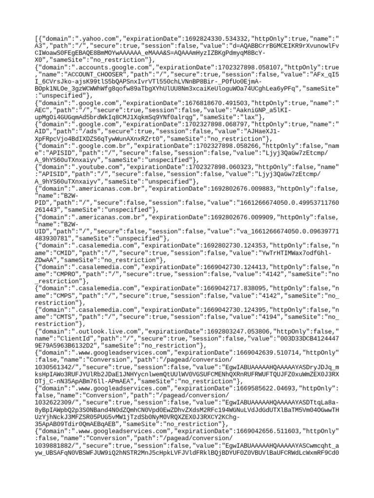 Cookie Data from Various Domains | PDF | Http Cookie | Computing
