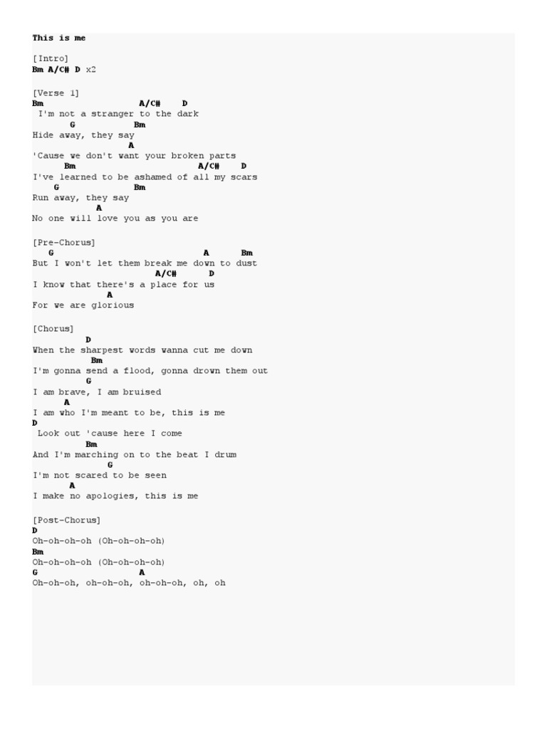This Is Me | PDF | Song Structure | Vocal Music