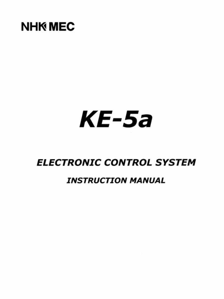 KE 5a Manual M000158 5F | PDF