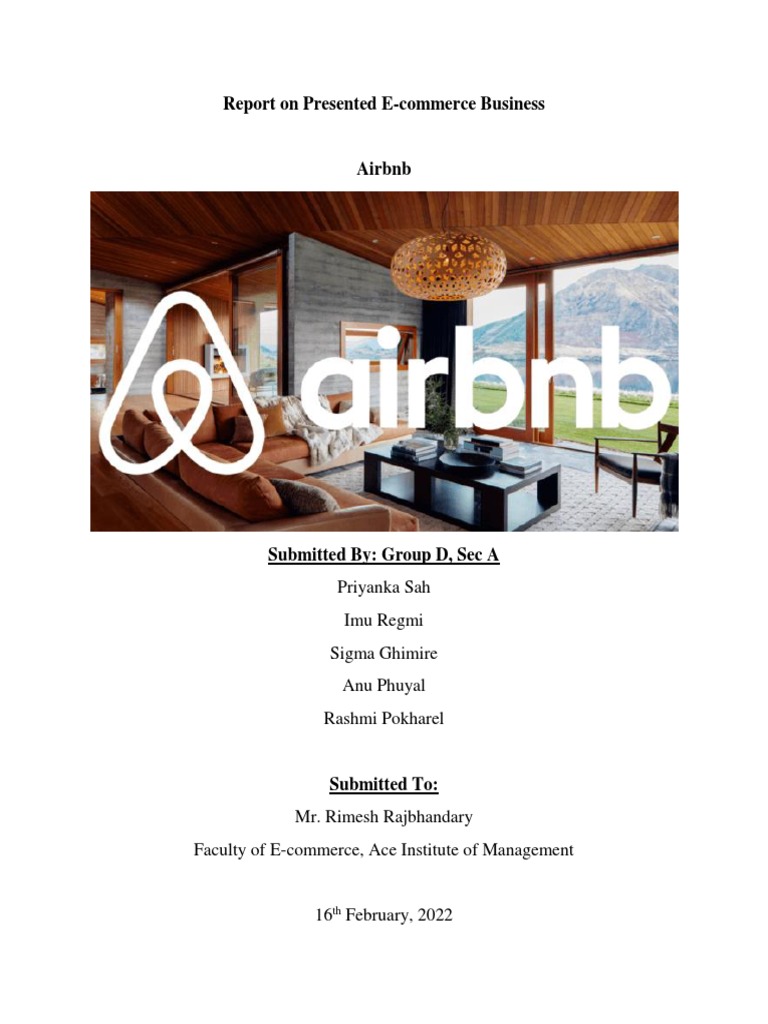 Report On Presented E-Commerce Final | PDF | Airbnb | Marketing