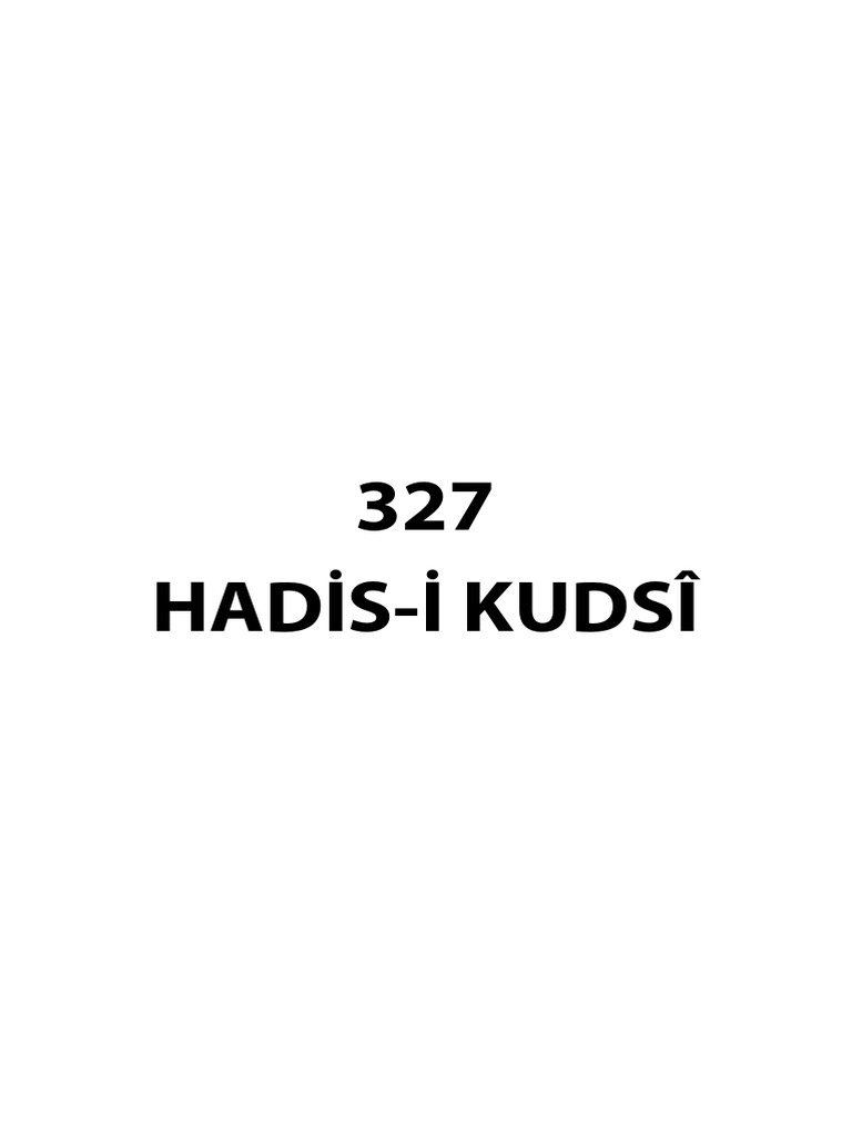Kudsi Hadisler | PDF