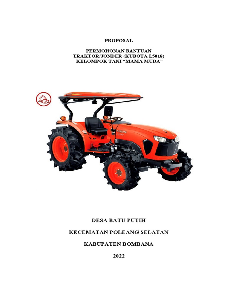 Proposal Mesin Traktor | PDF