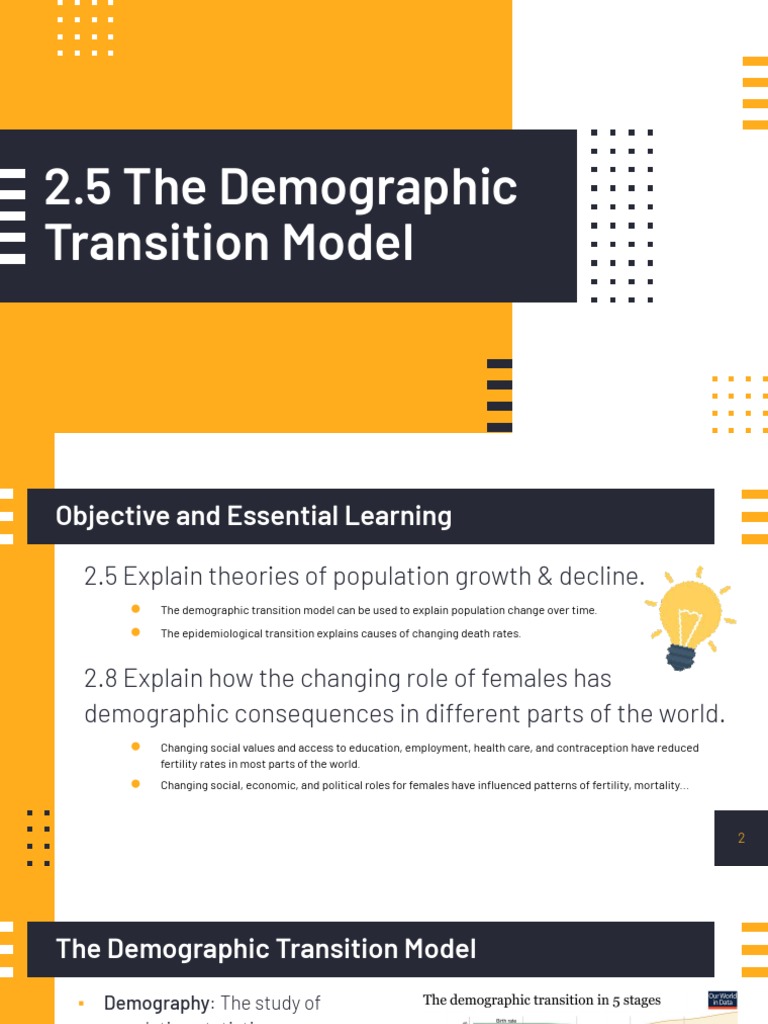 2.5 The Demographic Transition Model | PDF | Total Fertility Rate ...