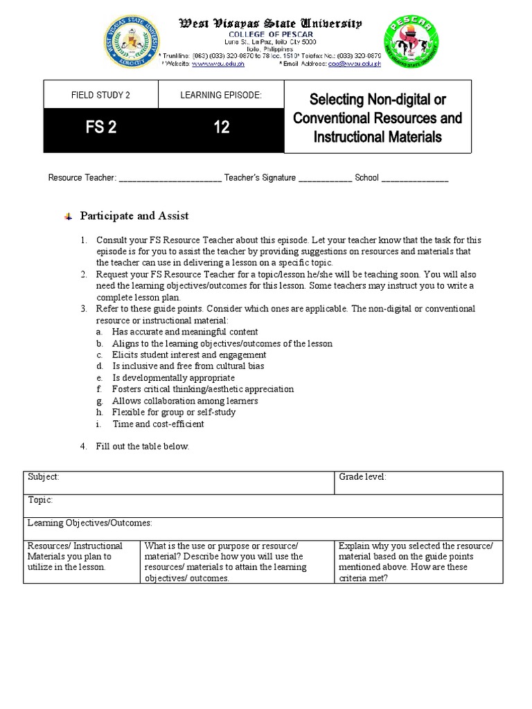 FS 2 Episode 12 | PDF | Learning | Teaching Method
