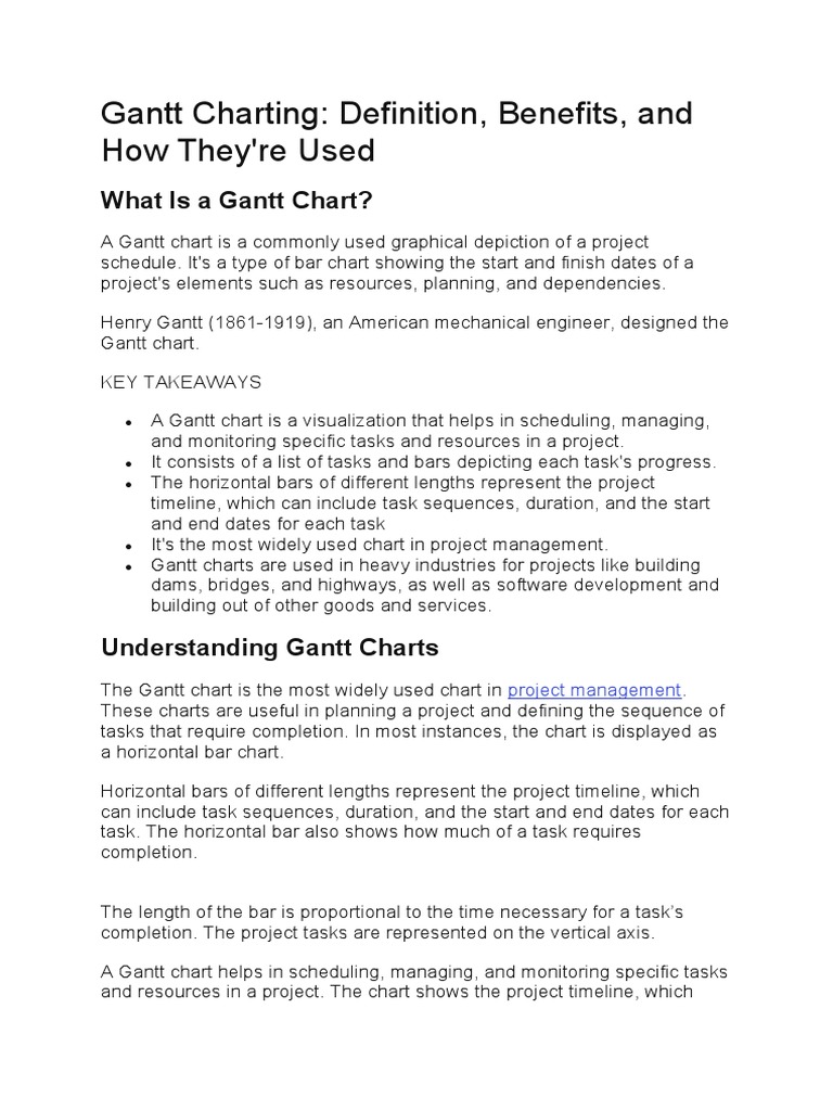 Gantt Chart-Basics | Download Free PDF | Project Management | Chart