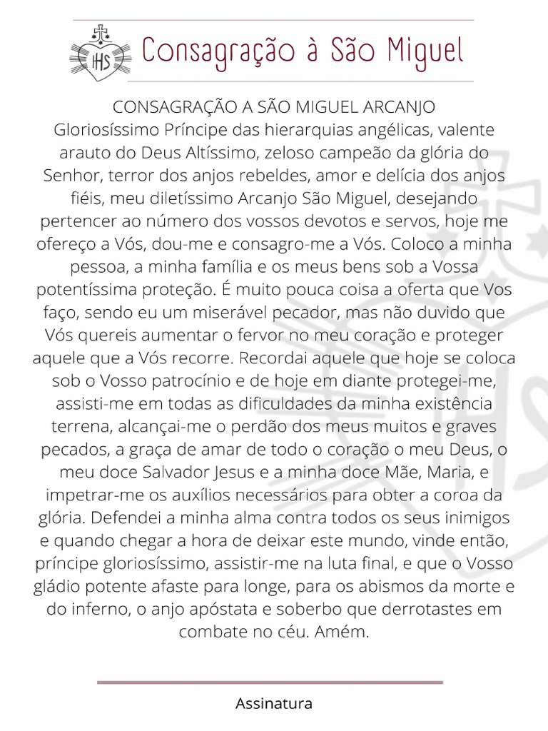 Consagração À São Miguel | PDF