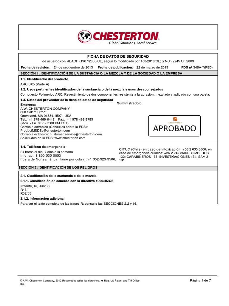 Arc BX5 Parte A (40515109) Chesterton - FDS | PDF | Agua | Ciencias fisicas