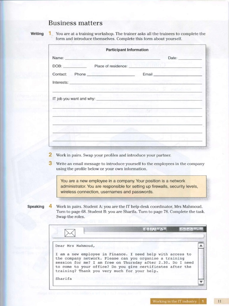 Introducing Yourself in IT Training | PDF | Computer Hardware | Video ...