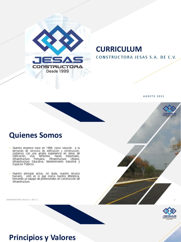 Curriculum Constructora Jesas | Descargar gratis PDF | Ingeniería | Economias