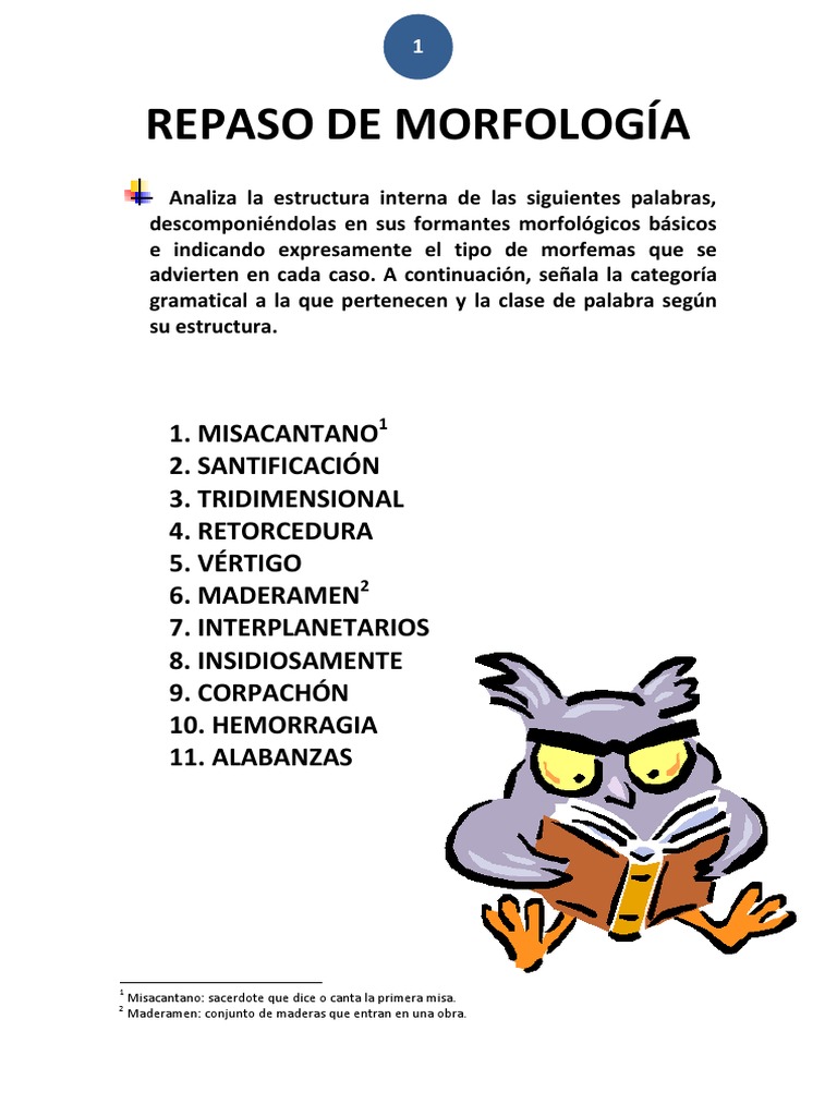 Morfología 2 | Descargar gratis PDF | Palabra | Sustantivo