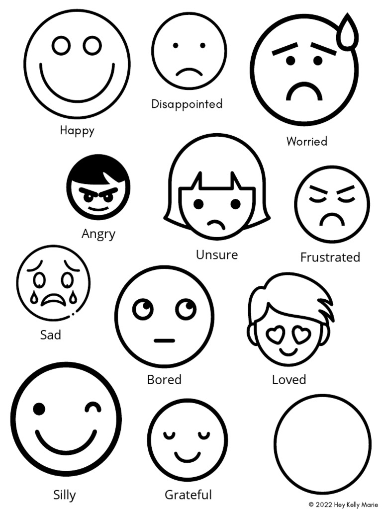 Feelings Coloring Pages | PDF