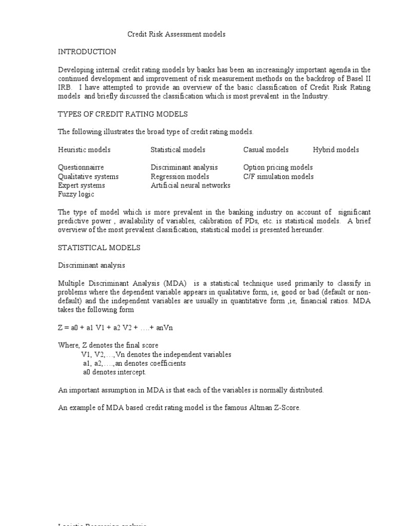 CR Models | Download Free PDF | Logistic Regression | Regression Analysis