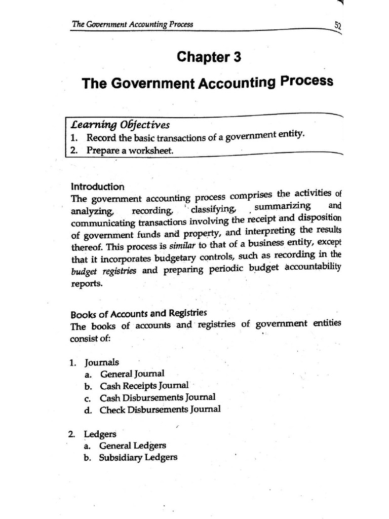 Chapter3 Thegovernment Accounting Process | PDF