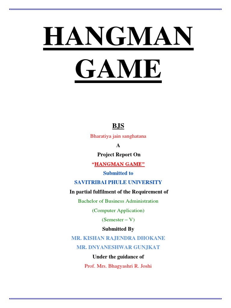 Hangman Python Project Pdf Pdf Python Programming Language Application Software 3199