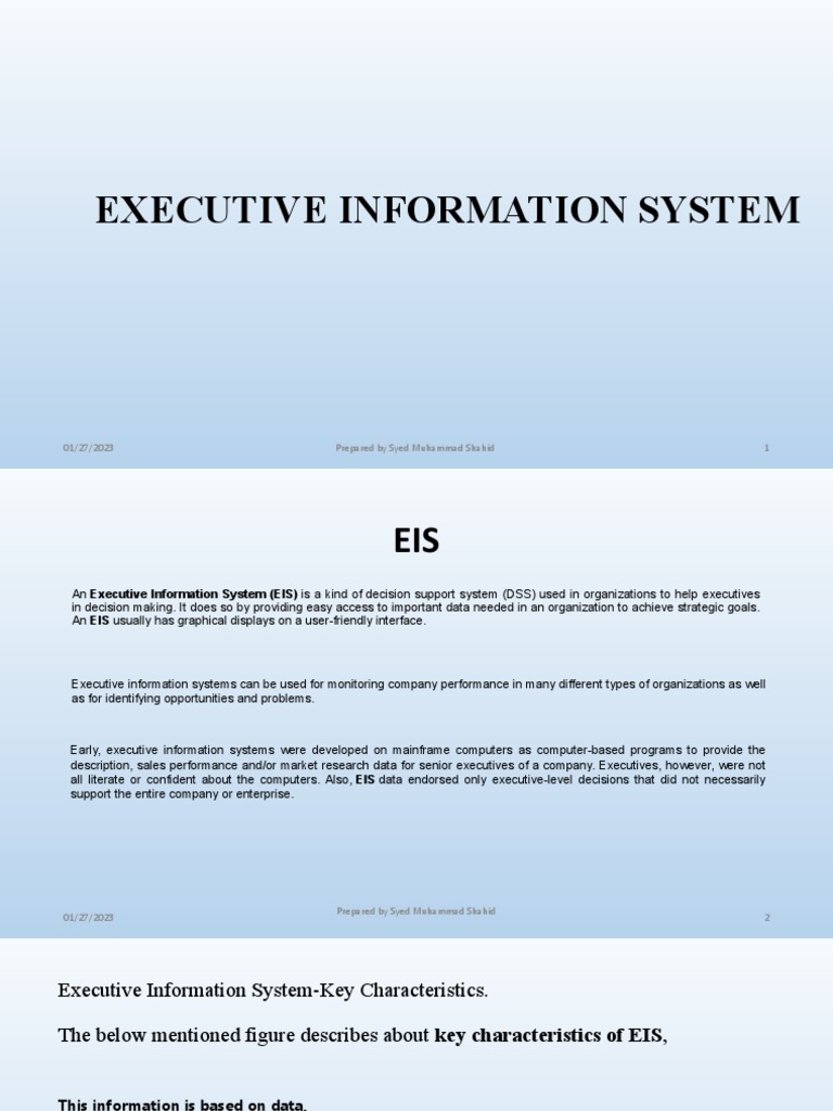 Eis Revised | PDF | Information System | Computer Architecture