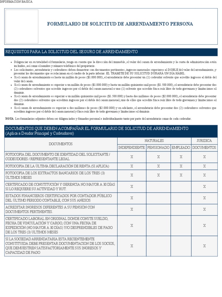 Formulario Solicitud Arrendatario - 2022-10-05T082845.594 | PDF ...