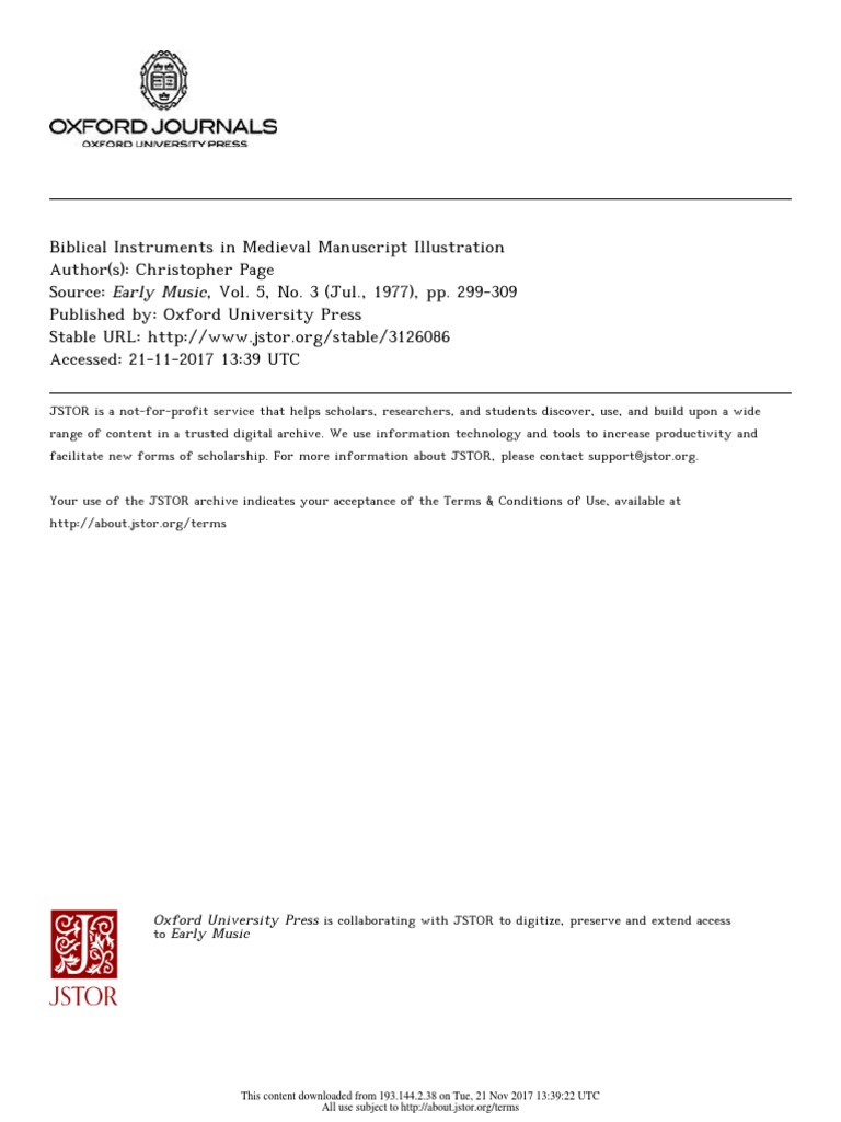 Christopher Page Biblical Instruments in Medieval Manuscript ...