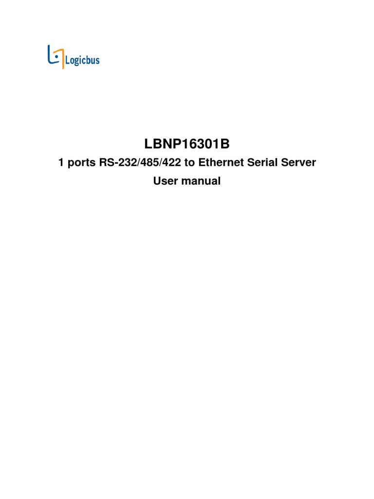 Ethernet Serial Server Guide | PDF | Port (Computer Networking) | Ip Address