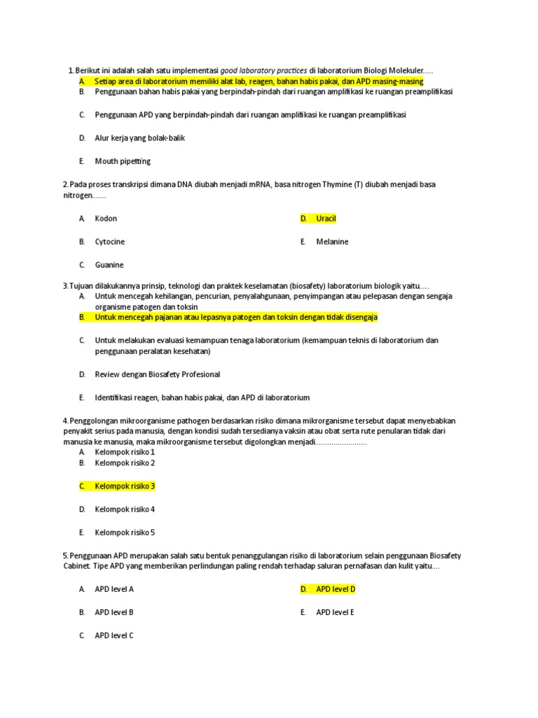 Soal Remed Gabungan Uts Uas Teori PRK Biomol | PDF | Kesehatan Holistik | Komputer