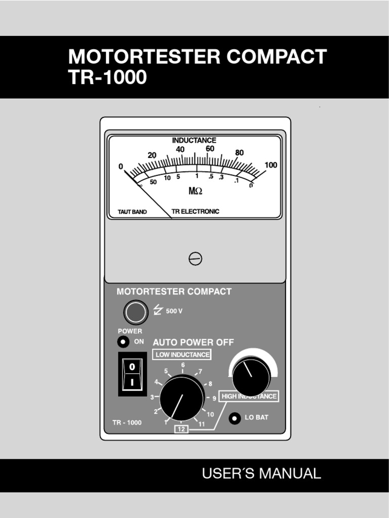 tr1000 Eng Man | PDF | Electric Motor | Inductance