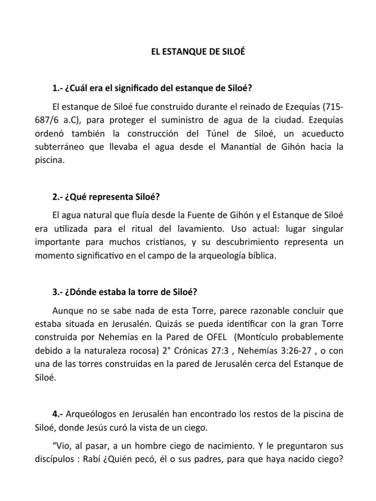 Siloe | PDF
