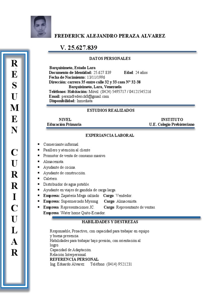 Curriculum Vitae FREDERICK | PDF