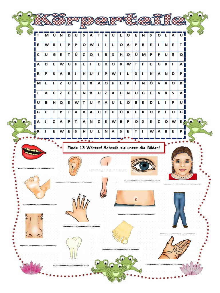 Aufgabe Körperteile | PDF