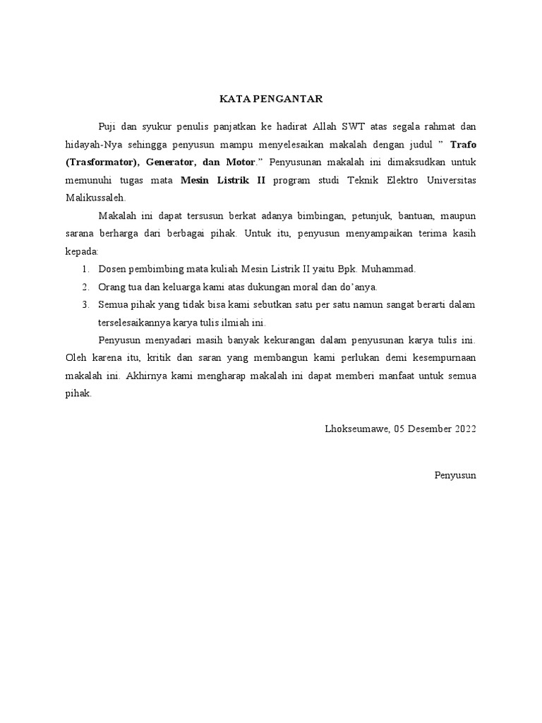 Makalah 250971786-Trafo-Generator-dan-Motor | PDF