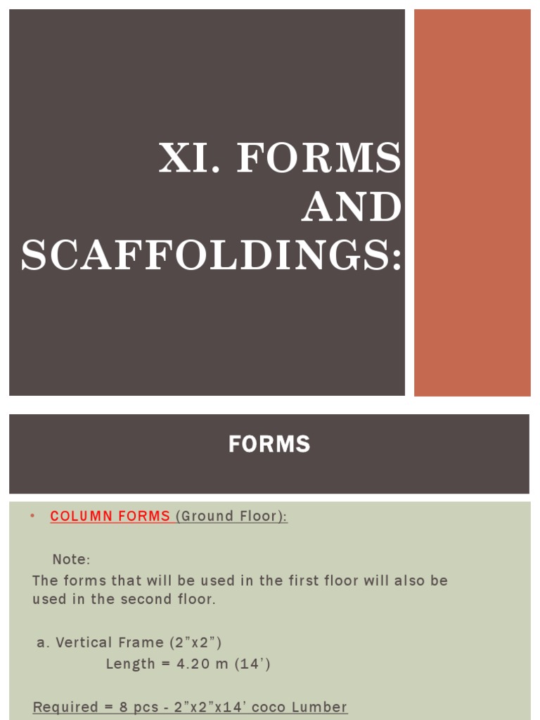 (5d) Forms and Scaffoldings | PDF | Economic Sectors | Building