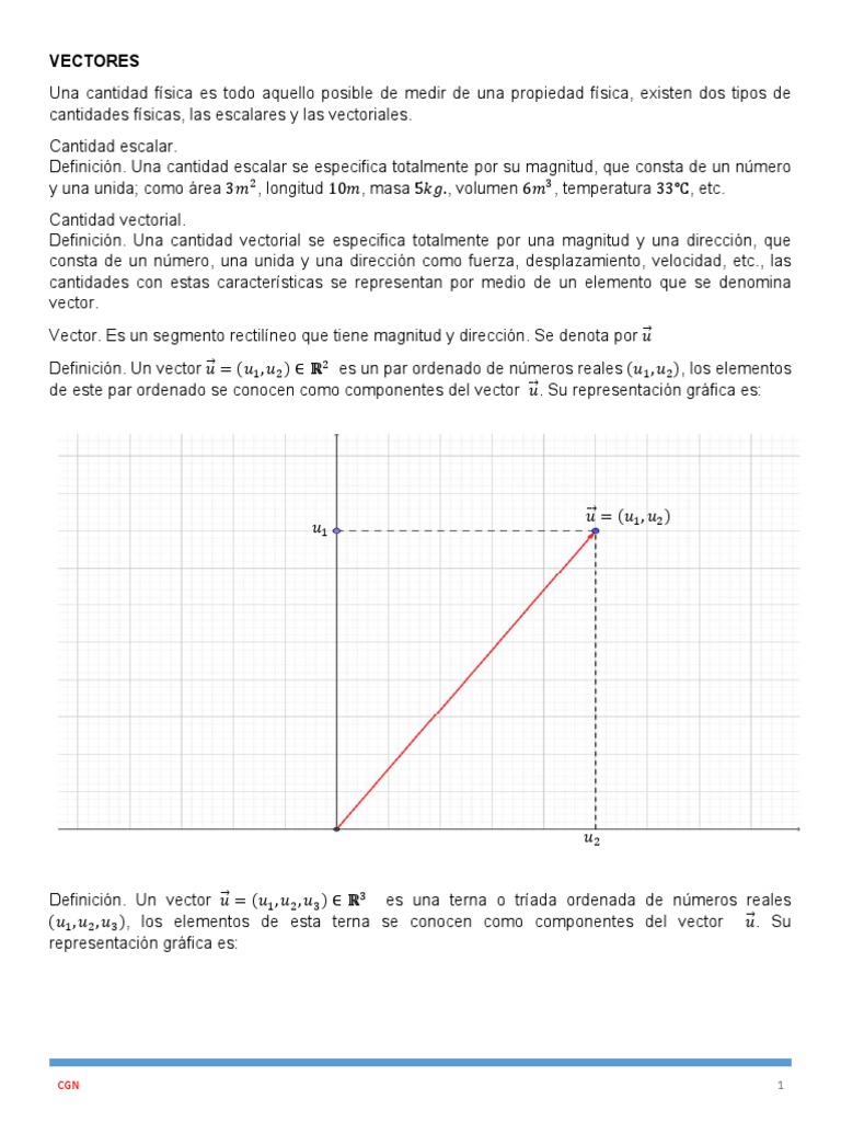 Conceptos y Operaciones con Vectores | PDF | Vector Euclidiano ...