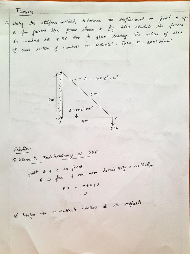 Module-5 Stiffness Matrix Method | PDF