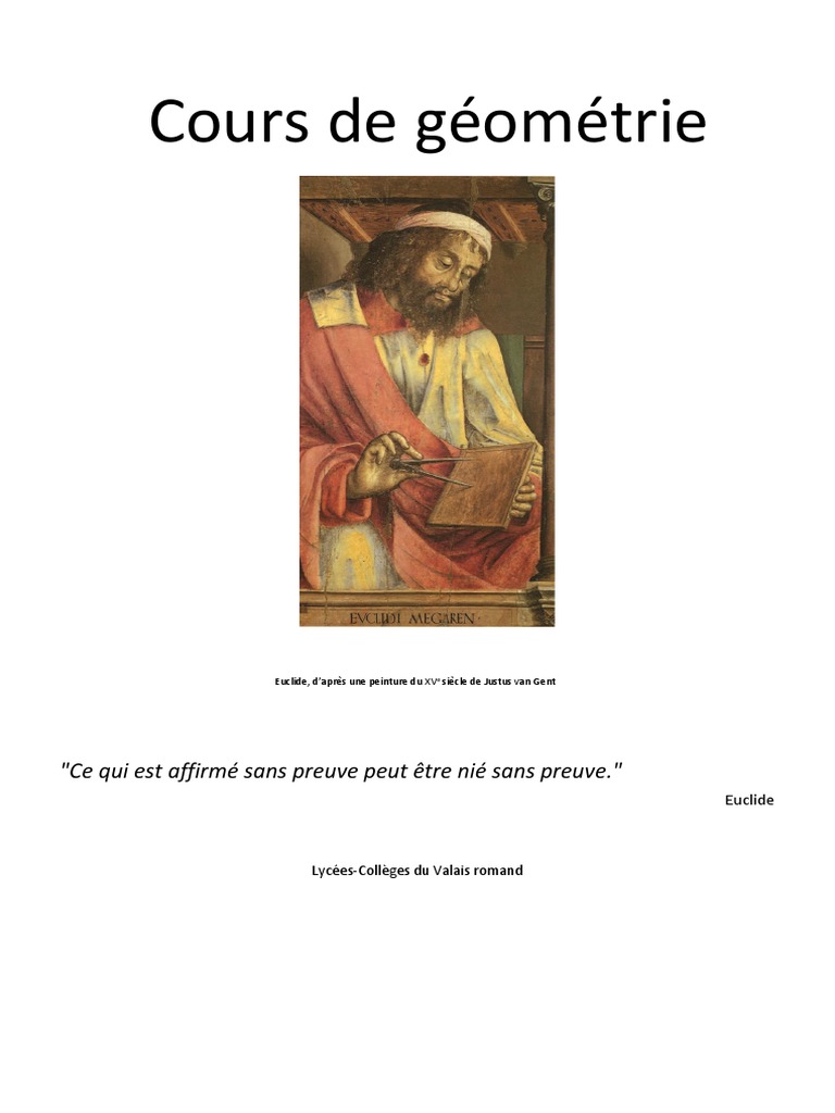 Notions de base en géométrie | PDF | Angle | Droite (mathématiques)